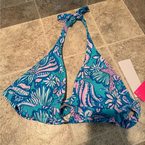 Lilly Pulitzer | Swim | New Lilly Pulitzer Tosby Bikini Top Amalfi Blue ...